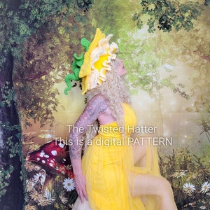 Twisted Daffodil Flower Crochet Hat Pattern. Digital Download Pdf - Etsy