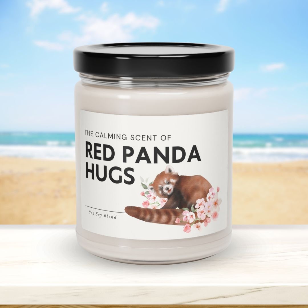 Calming Scent of Red Panda Hugs Candle, Funny Gift | Red Panda Gift ...