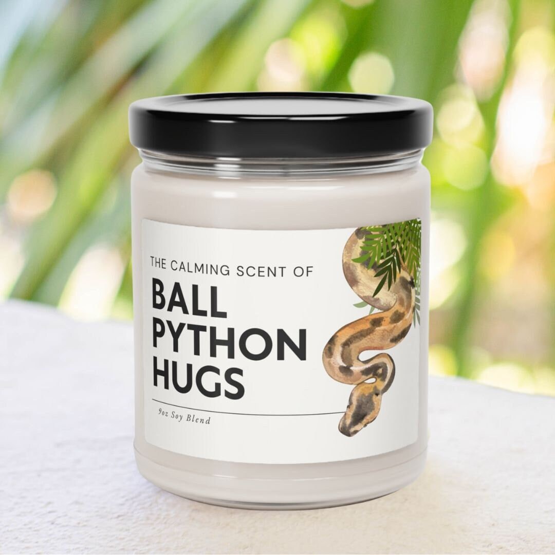 Calming Scent of Ball Python Hugs Candle Reptile Lover Gift, Serpent ...