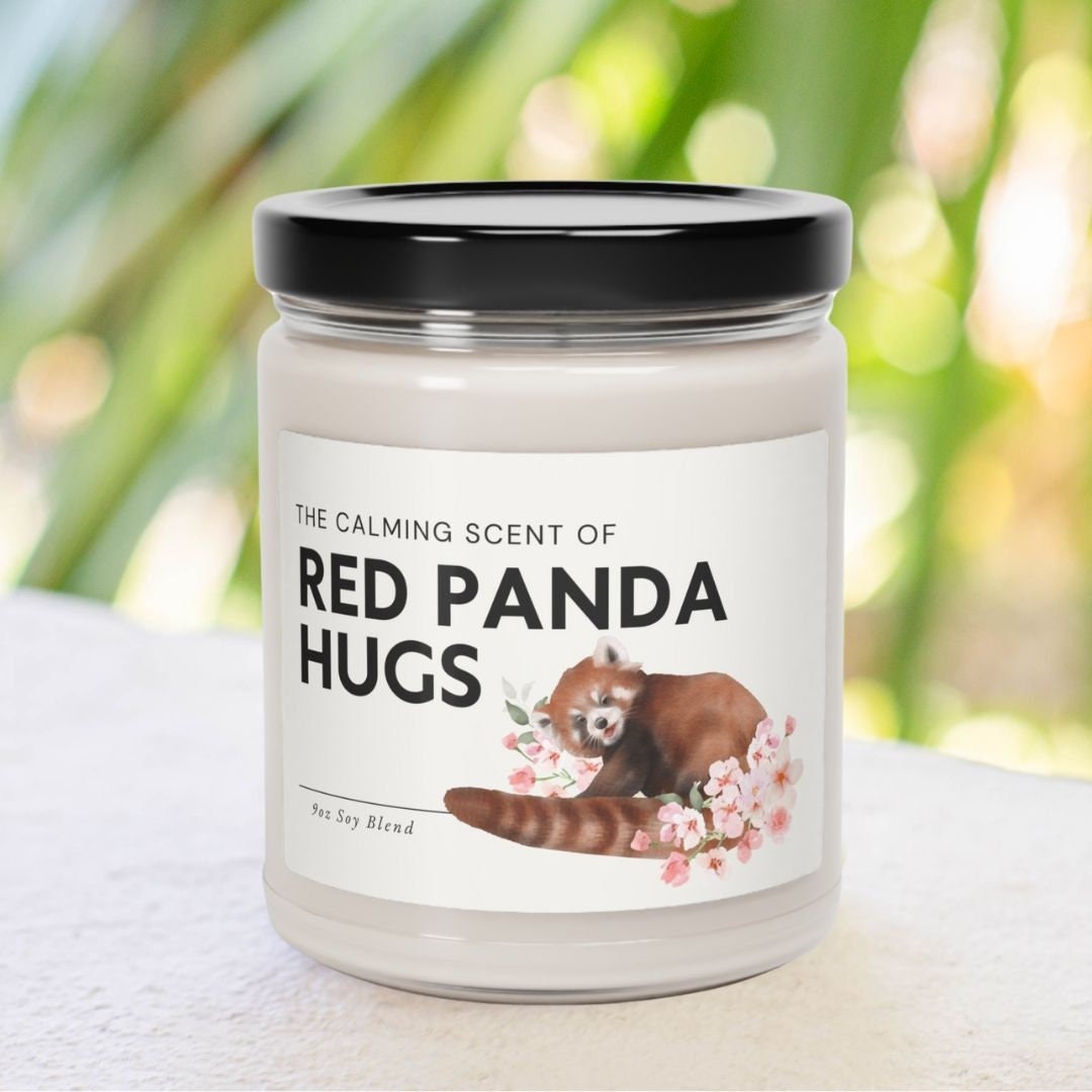 Calming Scent of Red Panda Hugs Candle, Funny Gift | Red Panda Gift ...