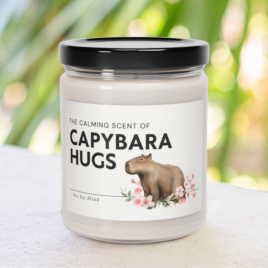 Calming Scent of Capybara Hugs Candle, Funny Gift Capybara Gift ...
