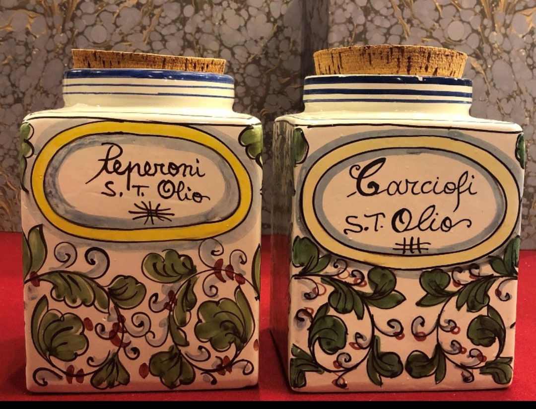 Italian Hand Painted Jars - Etsy