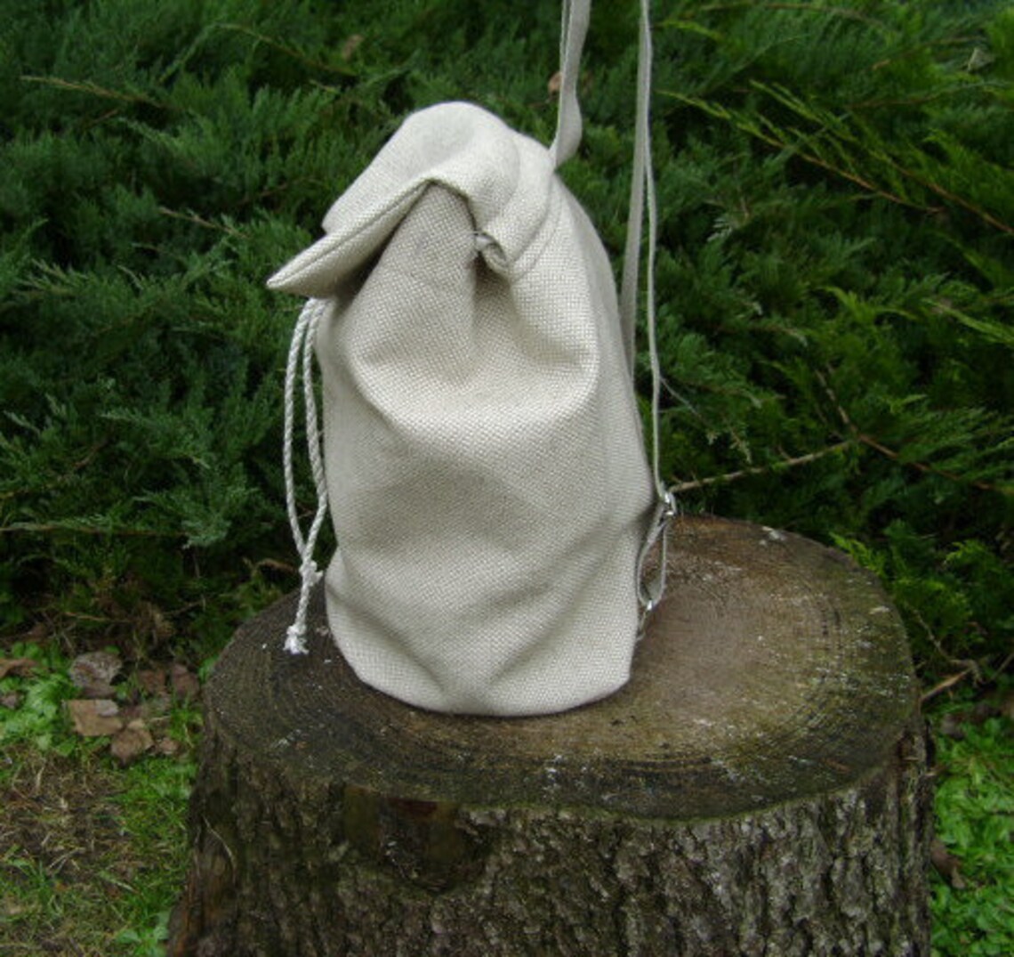 Linen Backpack Summer Haversack Women/men Rucksack Shopping | Etsy