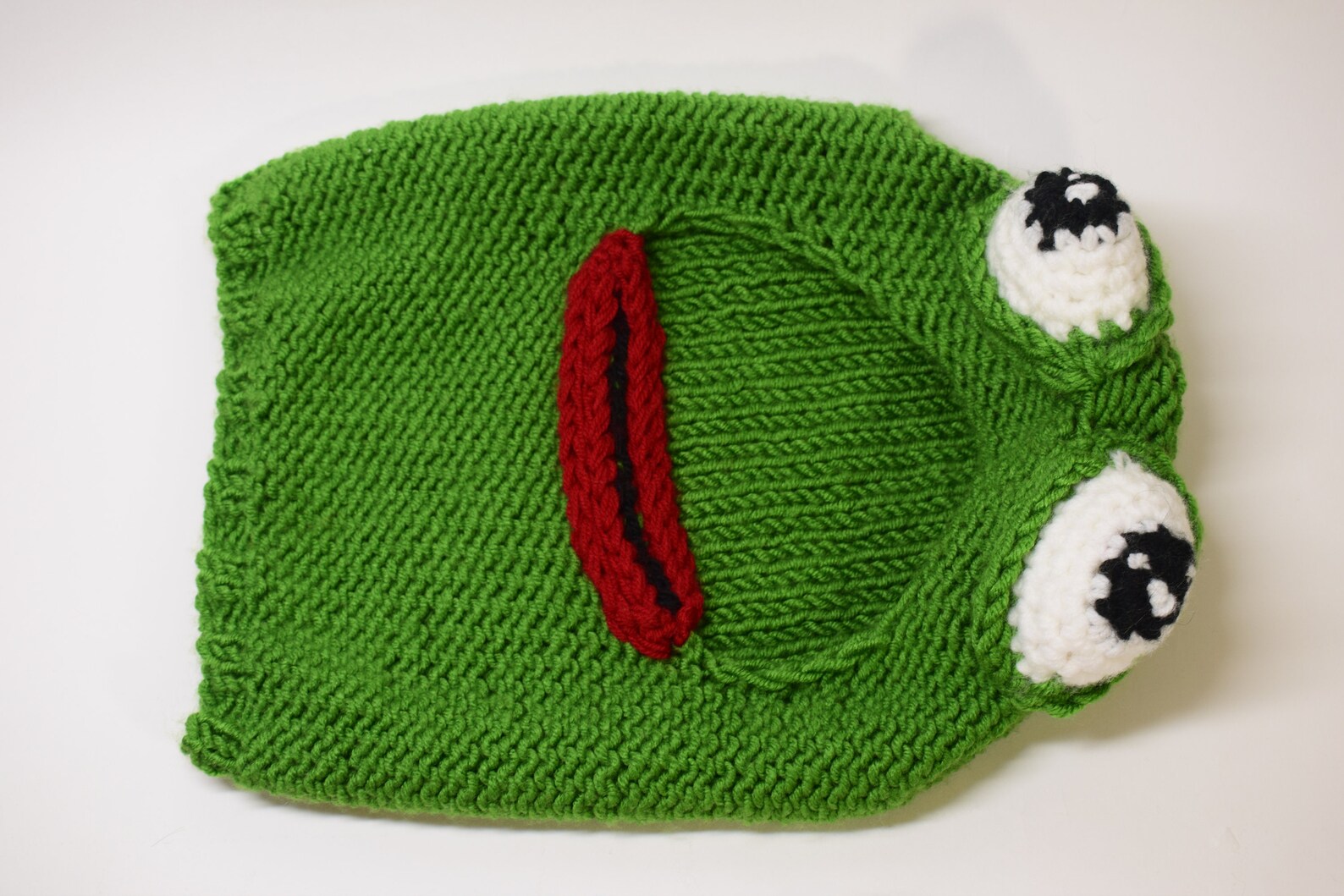 Crochet frog hat Pepe the frog eyes hat Knit beanie adult | Etsy