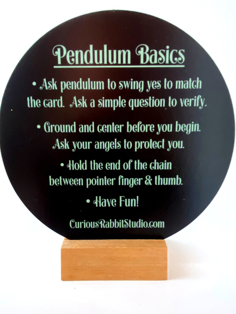 Pendulum Basics Card - Etsy