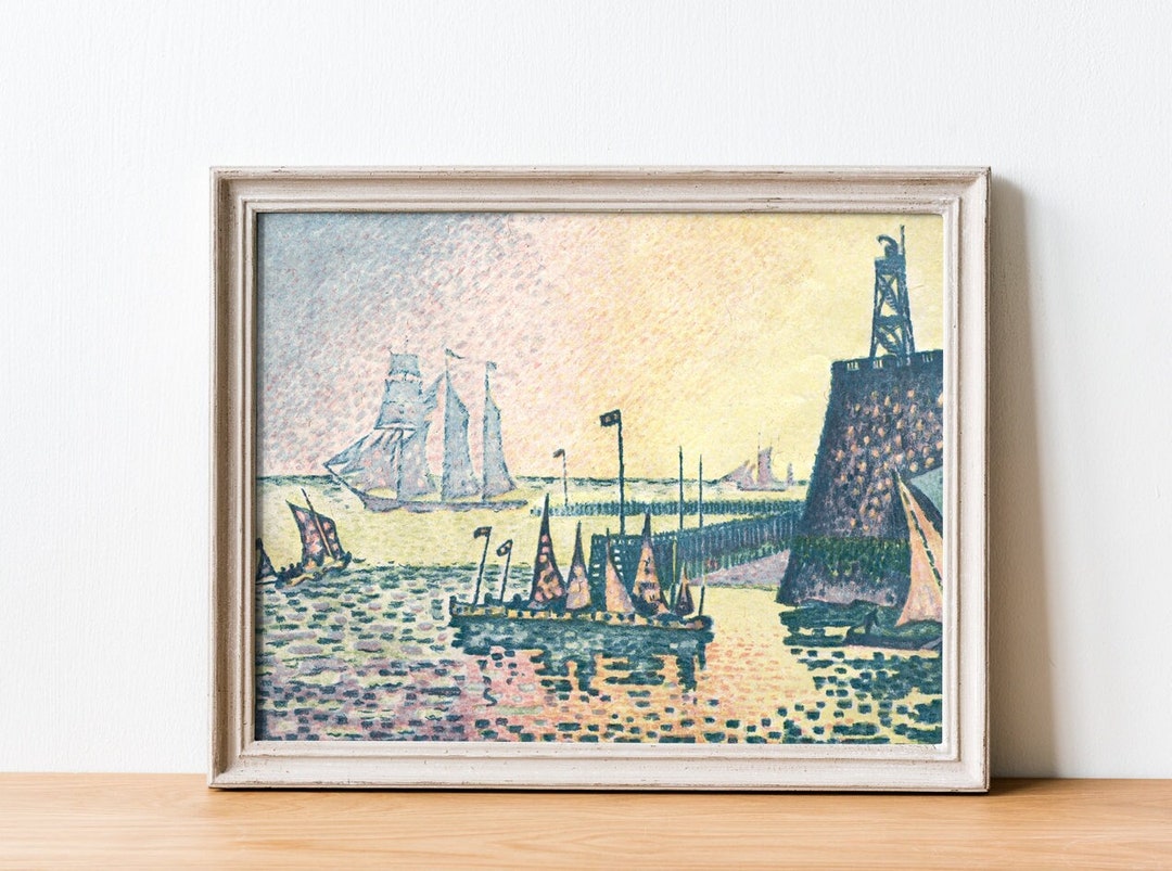 Sailing Boat Lighthouse Modern Art Evening, the Jetty at Vlissingen ...