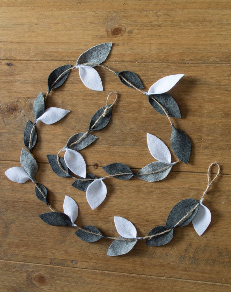 Felt Leaf Garland Leafy Nature Garland Kids Bedroom Decor | Etsy