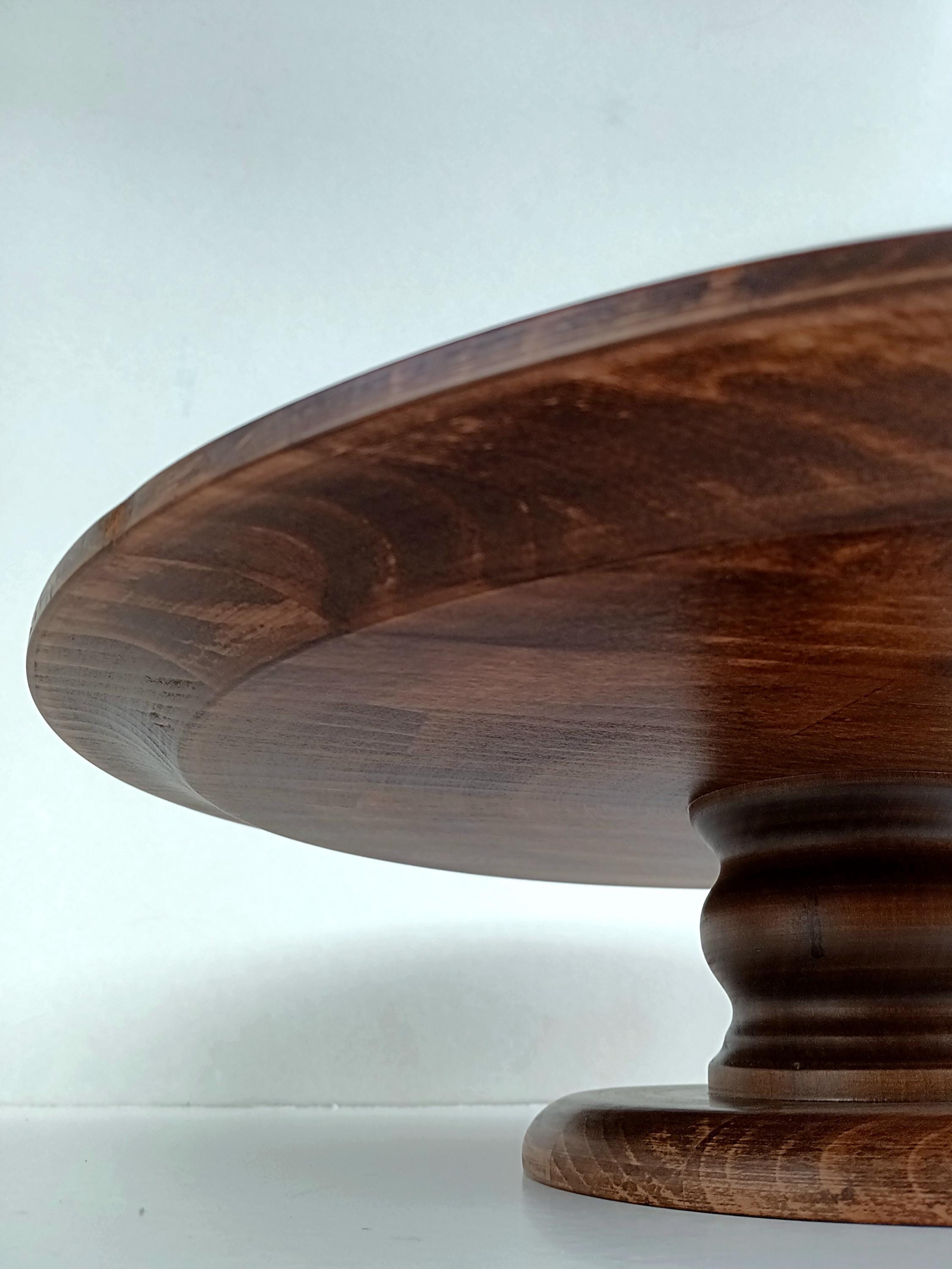 CAKE STAND Wood Wedding Brown Rustic Cake Plate 10/12/13/14/15.5/17/18 ...