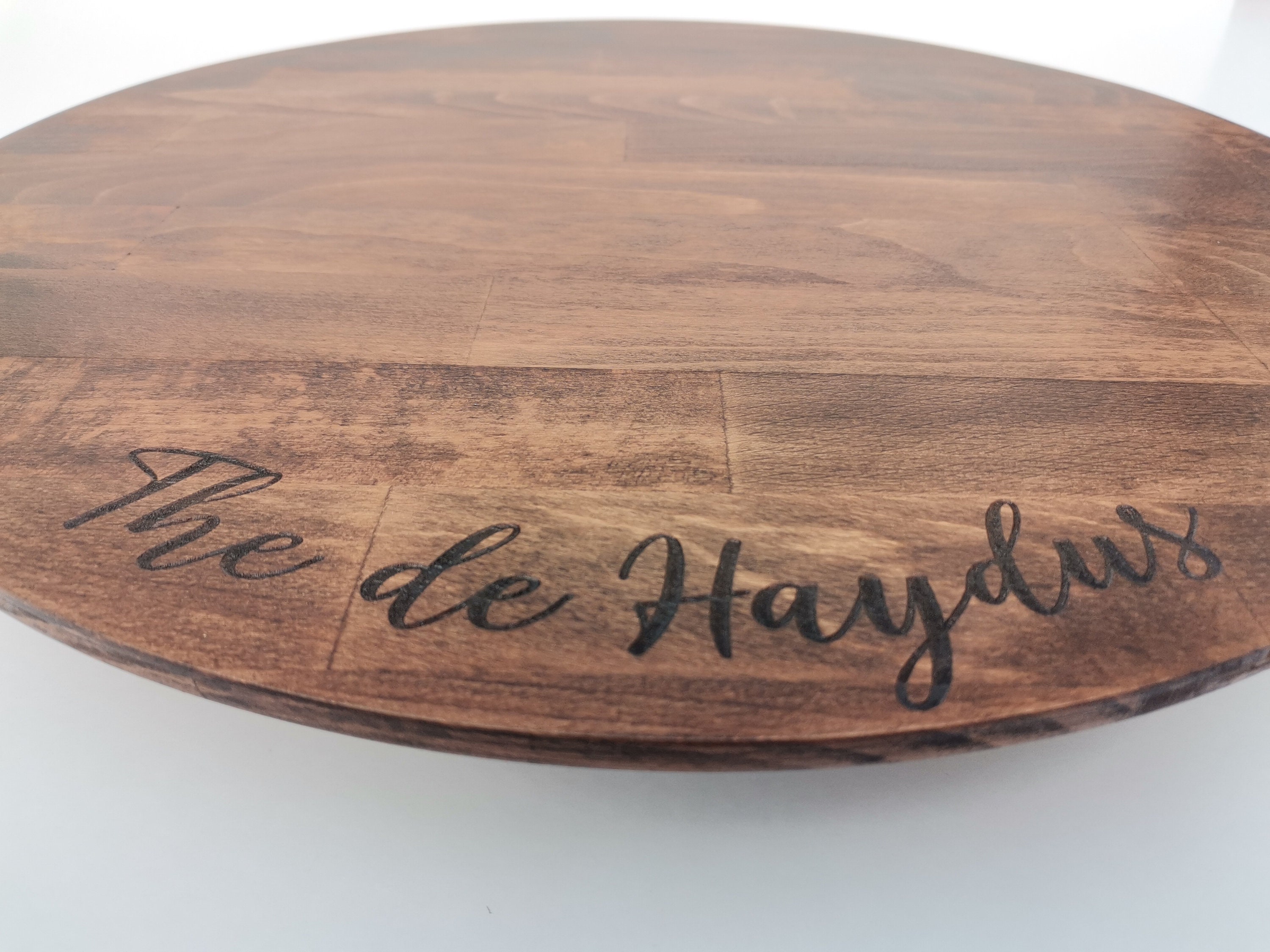 CAKE STAND Wood Wedding Brown Rustic Cake Plate 10/12/13/14/15.5/17/18 ...