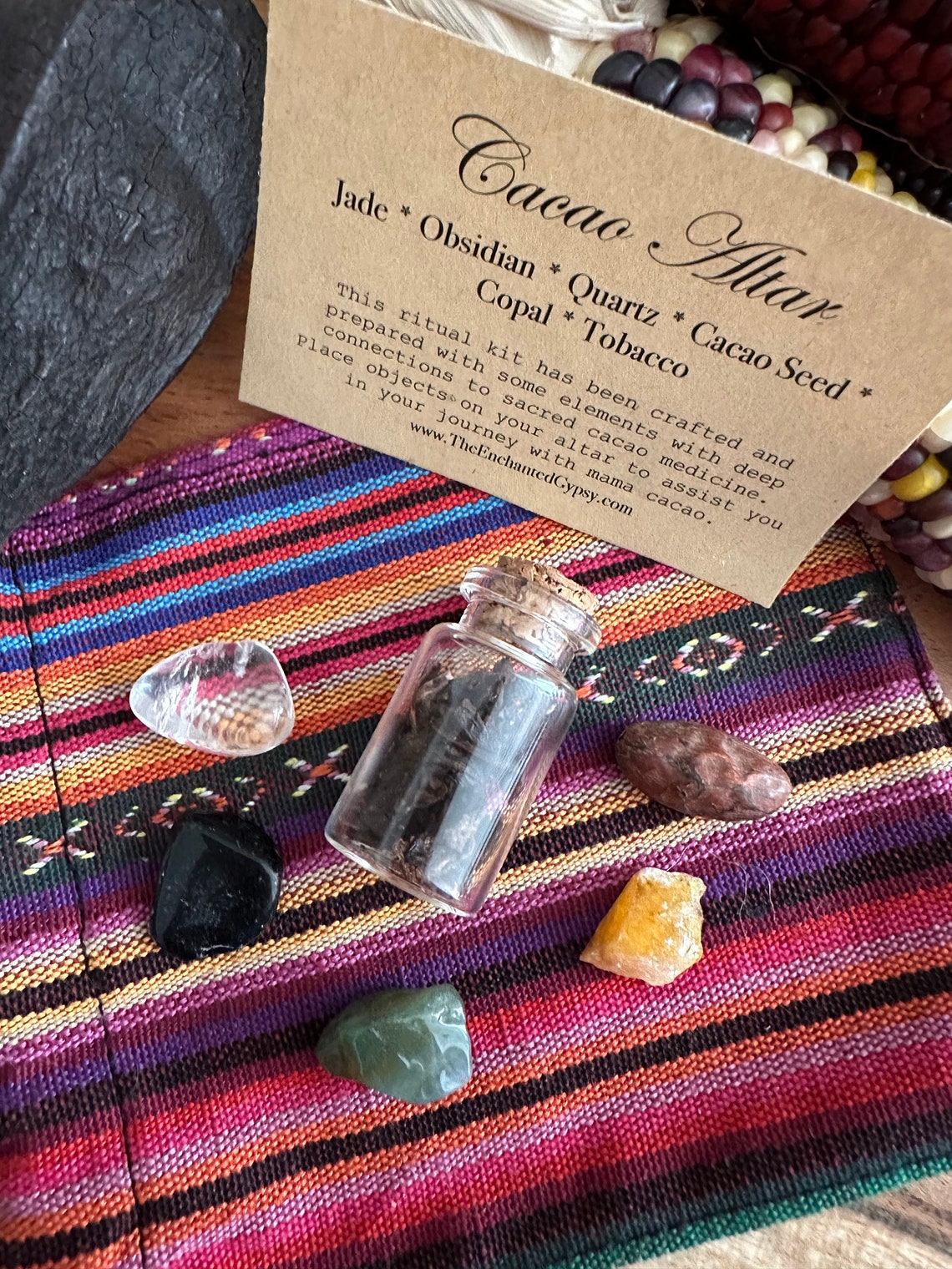 Cacao Altar Kit * Ceremonial Cacao * Ixcacao * Crystals * Ceremony ...