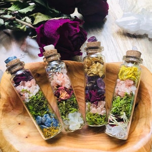 Crystal Botanical Magical Altar Bottles Rituals Crystal | Etsy