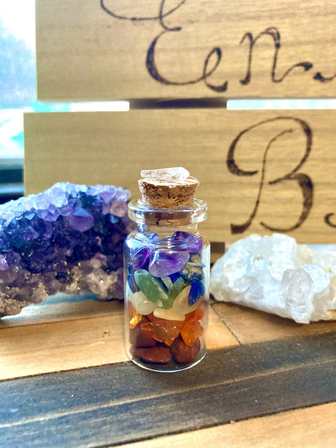 Chakra Crystal Healing Bottles * Chakras * Christmas Gift * Rainbow ...