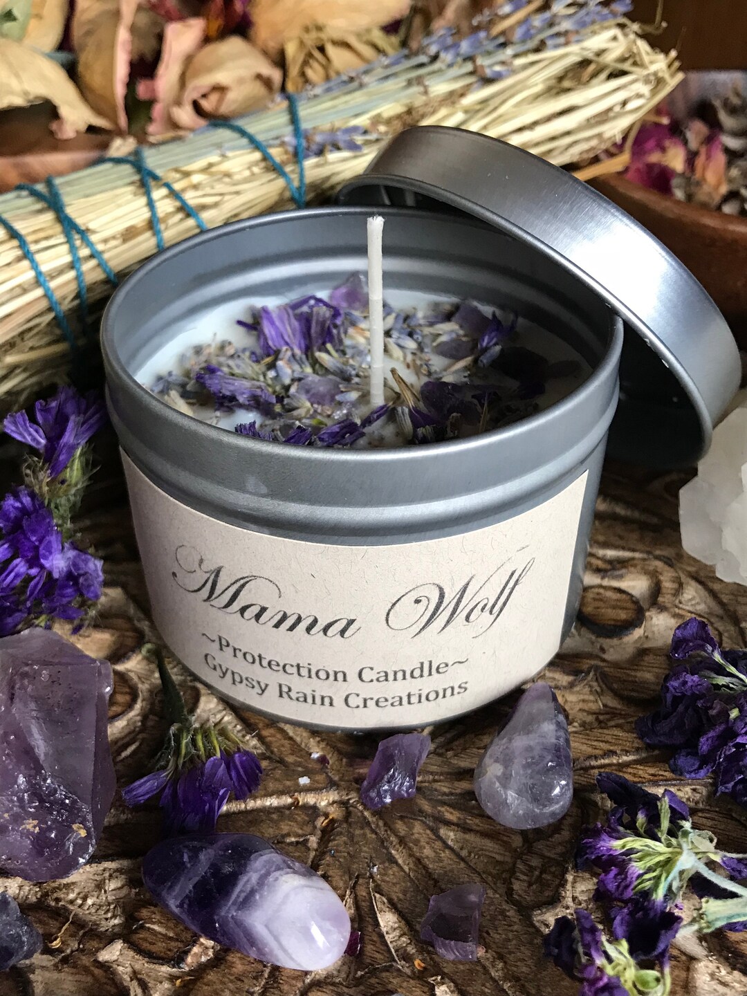 Mama Wolf Candle * Baby Candle * Birthday Gift * Baby Shower * Bohemian ...