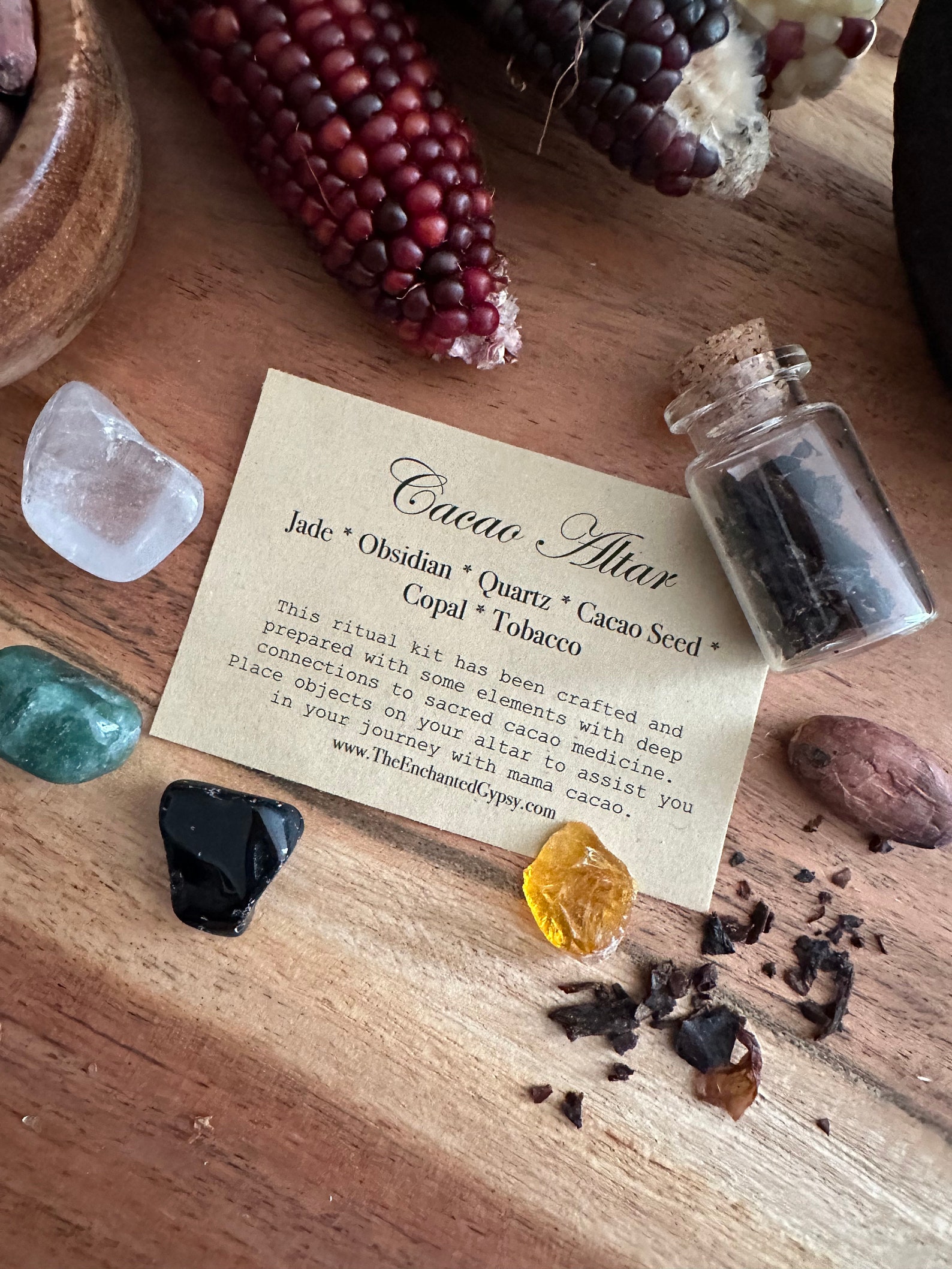 Cacao Altar Kit * Ceremonial Cacao * Ixcacao * Crystals * Ceremony ...