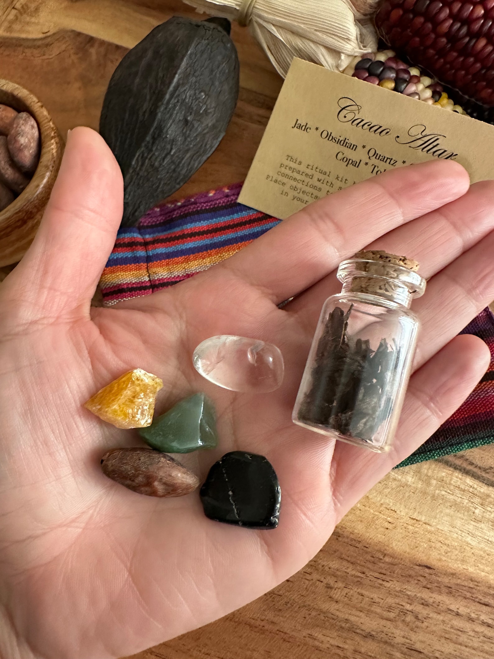 Cacao Altar Kit * Ceremonial Cacao * Ixcacao * Crystals * Ceremony ...