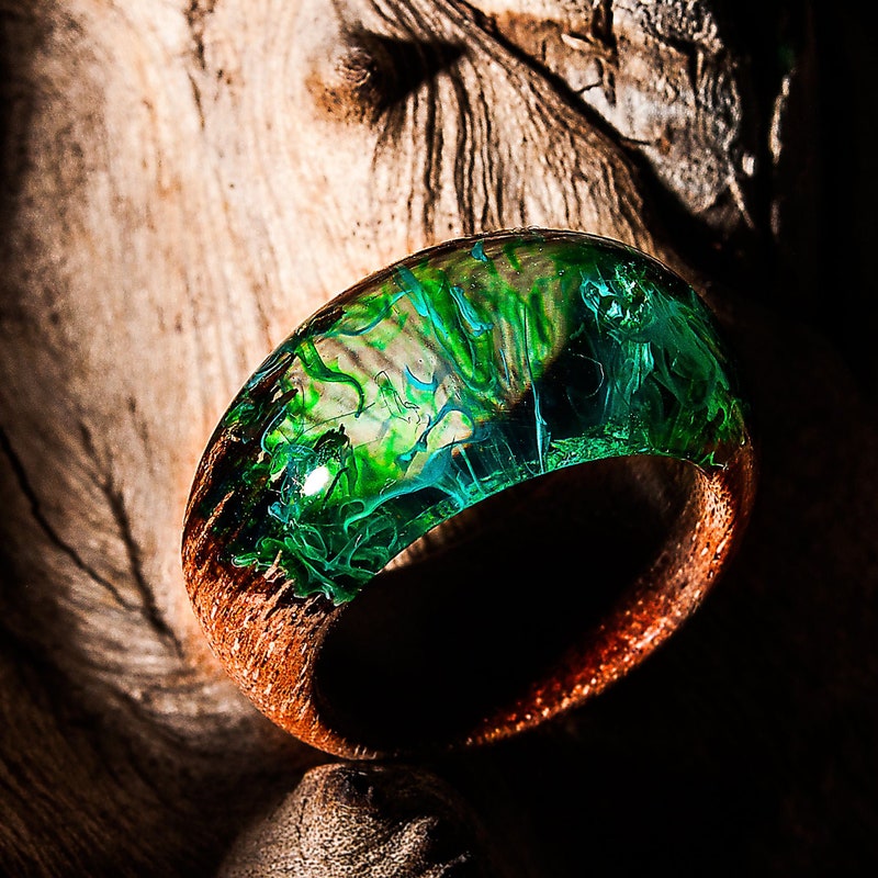 Nature Resin Ring - Etsy