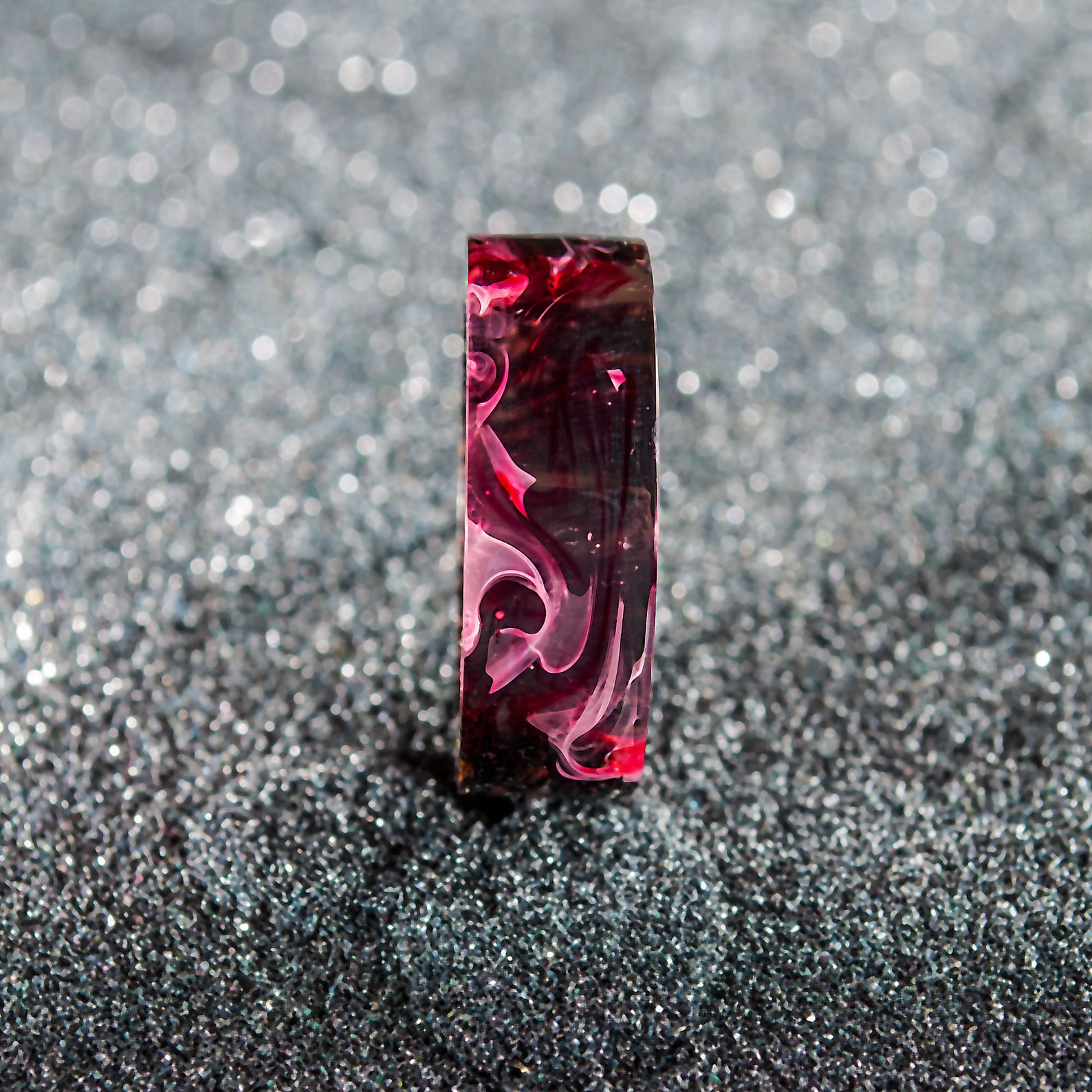 Wood Resin Band Handmade Resin Wood Ring Wedding Women Band - Etsy