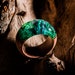 Nature Ring Wood Resin Green Geometric Ring Botanical Resin - Etsy