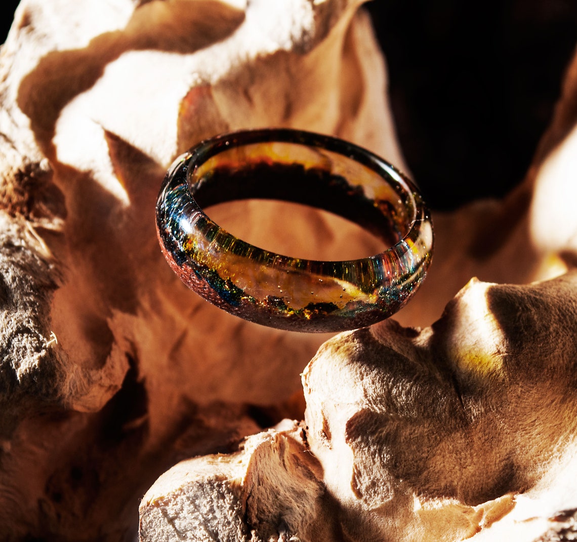 Wood Resin Ring Made of Epoxy Resin and Exotic Wood. Wood and | Etsy