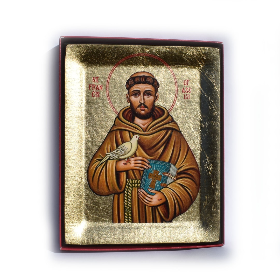 Handmade Saint Francis of Assisi Icon: Byzantine Christian Art on Wood ...