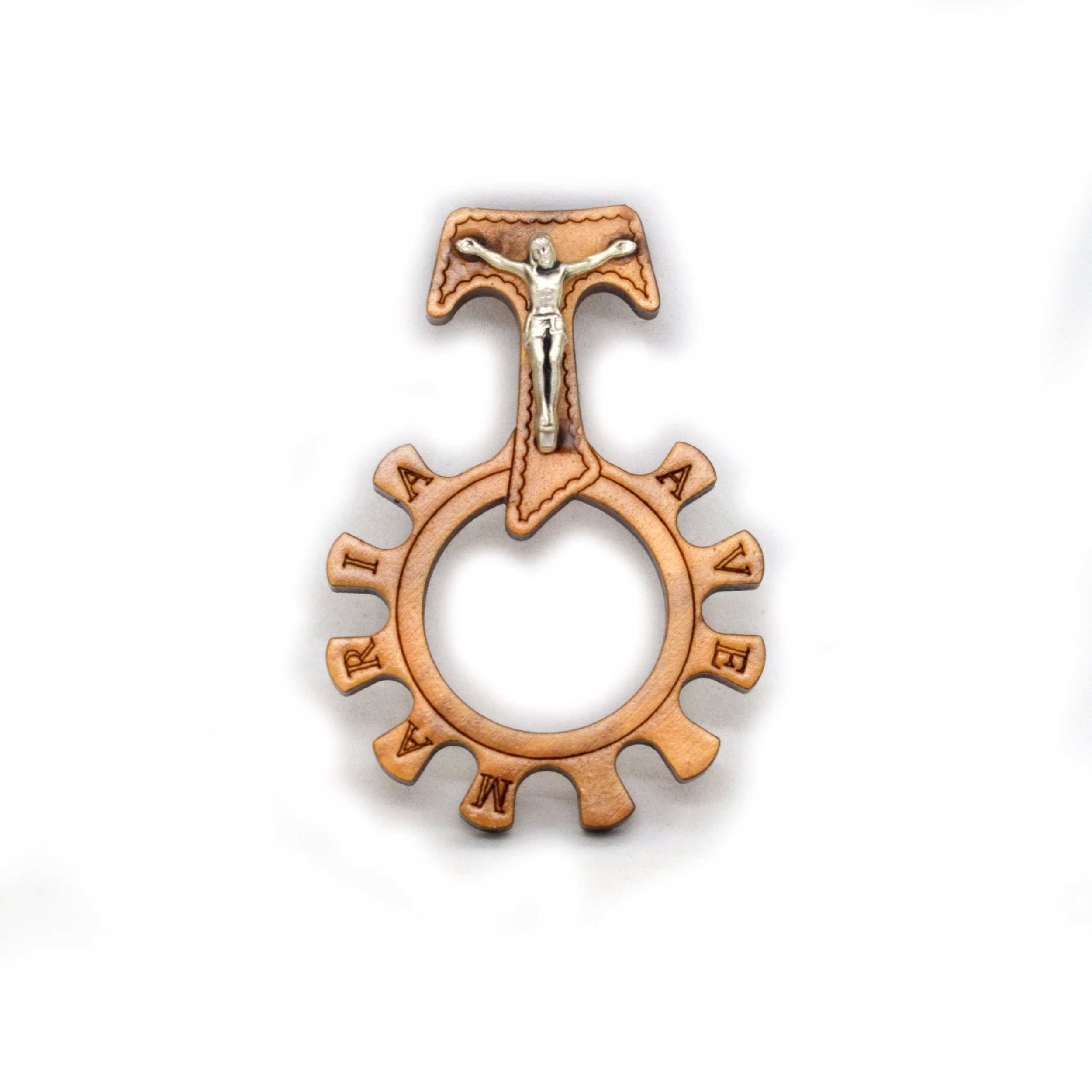 St Francis Finger Rosary, Rosary Ring, Pocket Rosary With Tau Cross ...