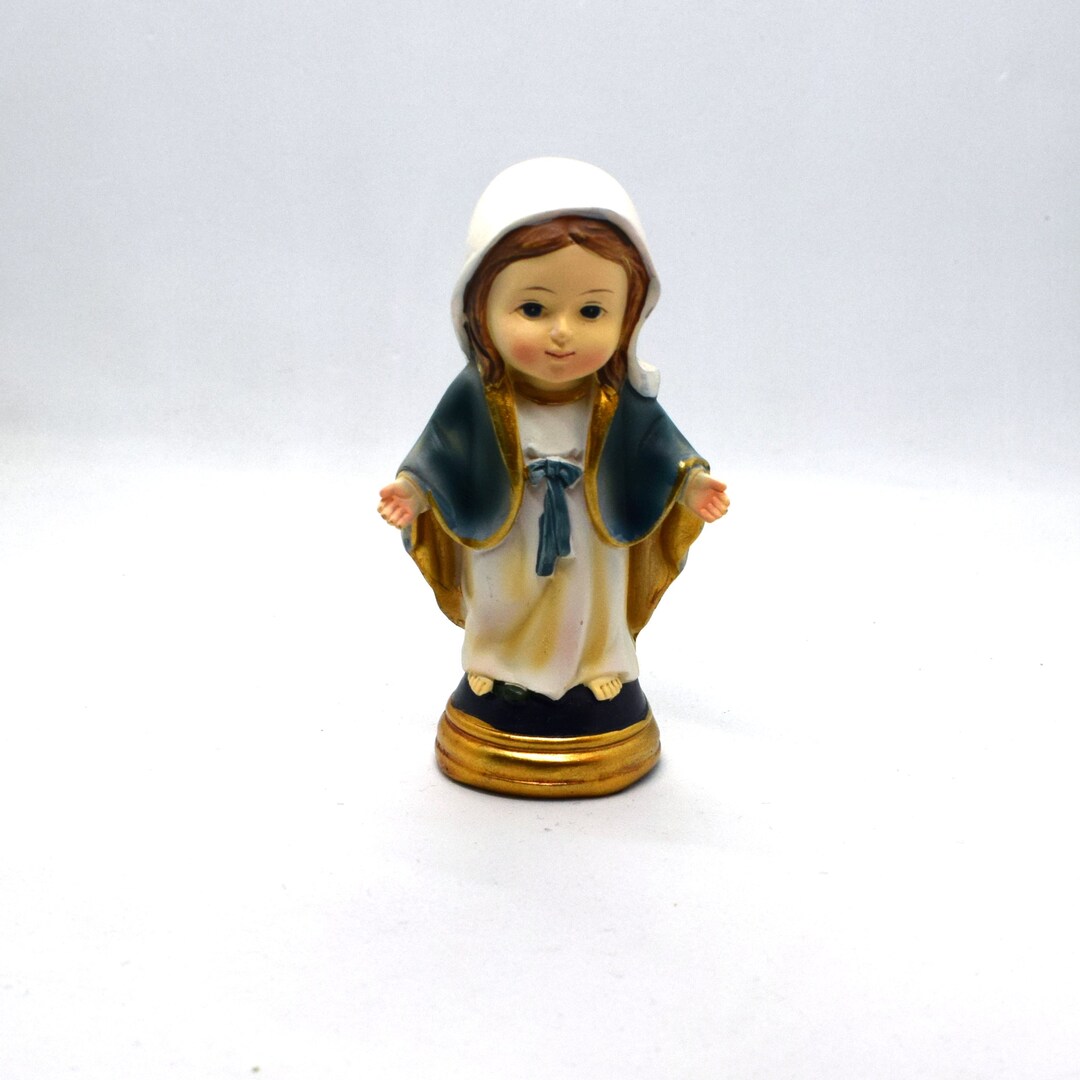 Our Lady Immaculate Resin Statue, Baby Blessed Virgin Mary Mini Statue ...