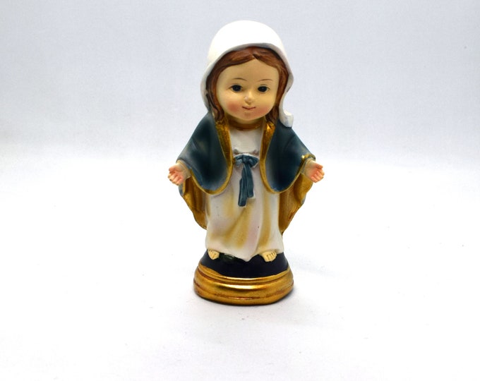 Our Lady Immaculate Resin Statue, Baby Blessed Virgin Mary Mini Statue ...