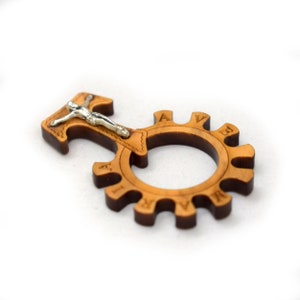 St Francis Finger Rosary, Rosary Ring, Pocket Rosary With Tau Cross ...