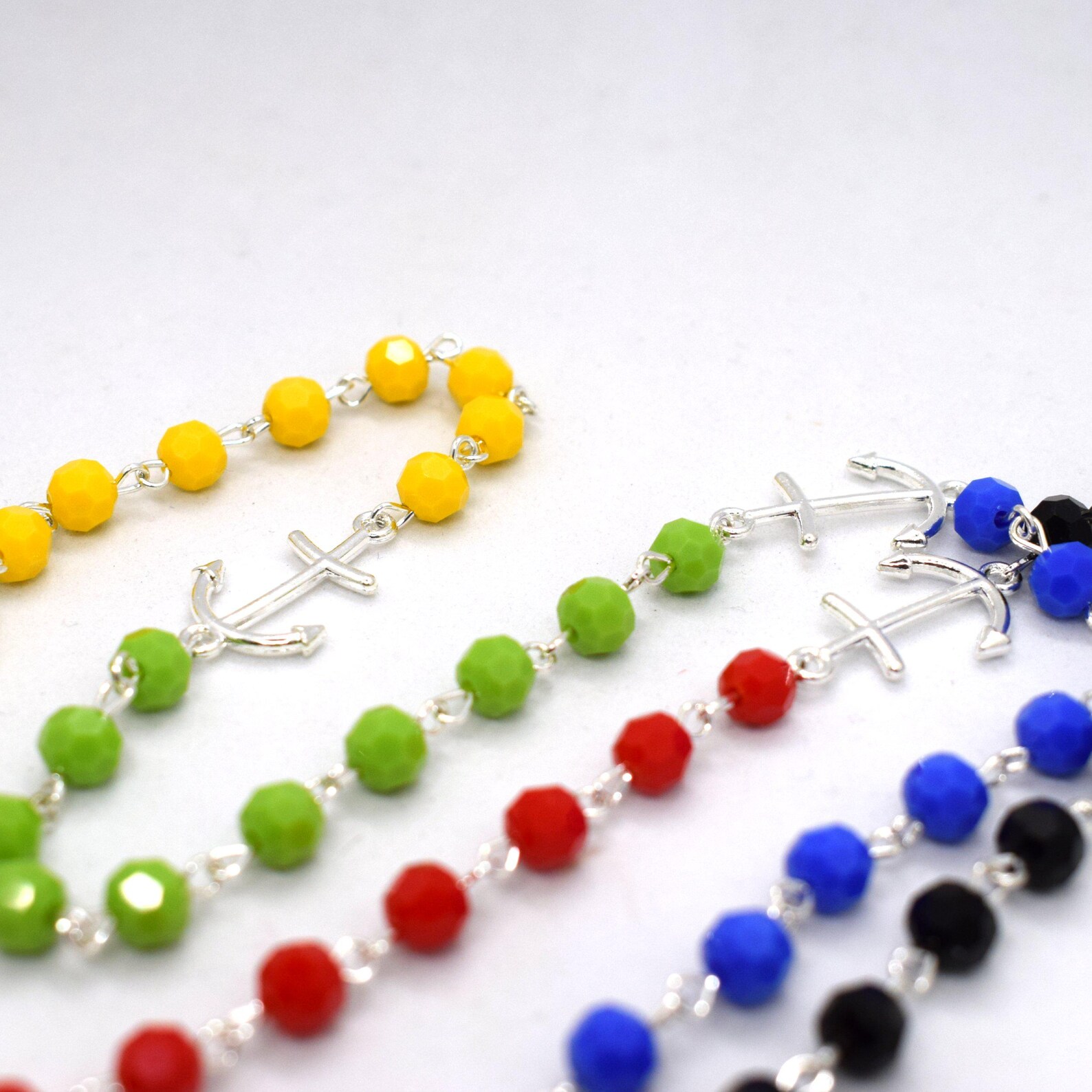 Pilgrims' Jubilee Rosary: Italian Crystal Beads, Anchor Pater ...