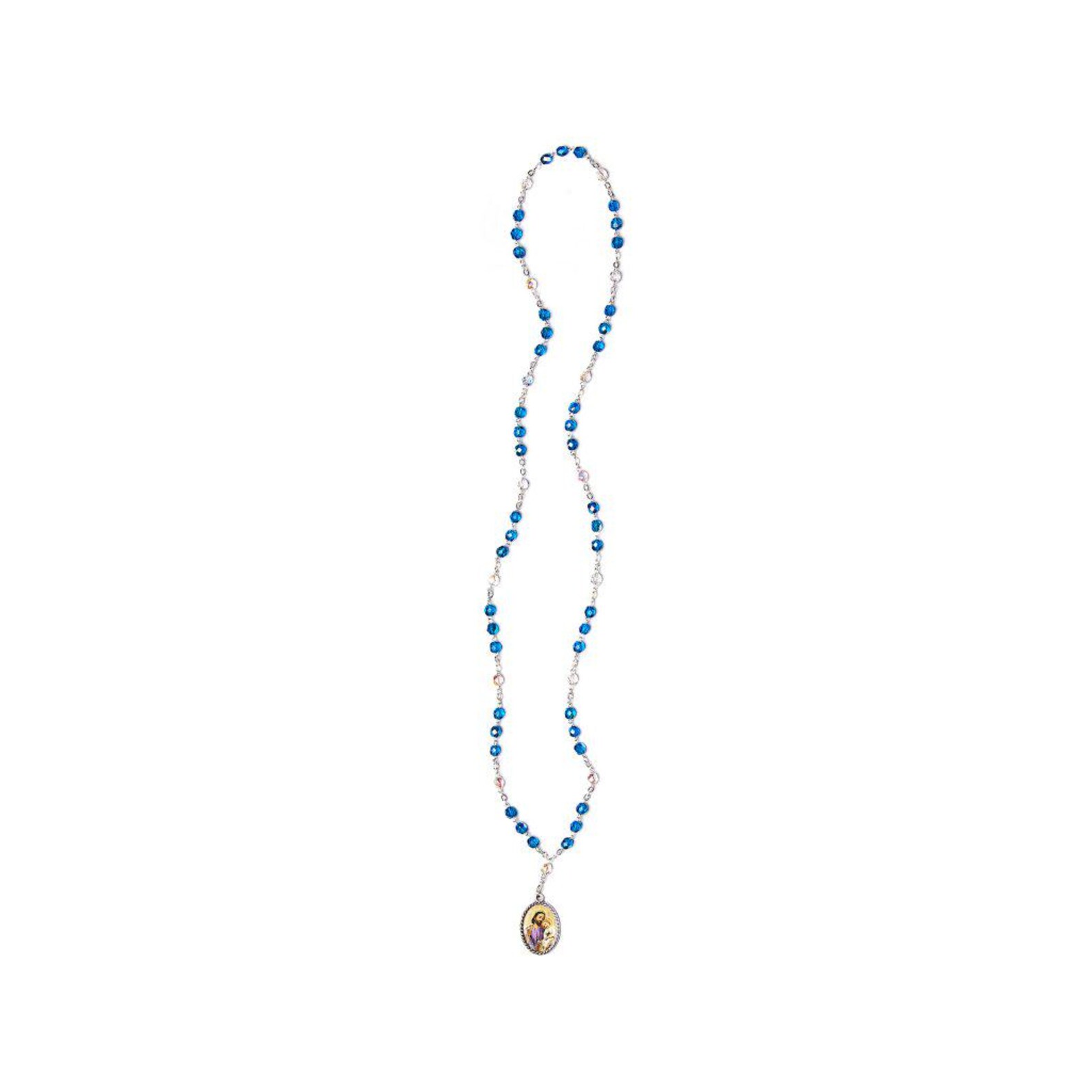 Handmade St Joseph Chaplet: Aurora Borealis Crystal Rosary - Etsy