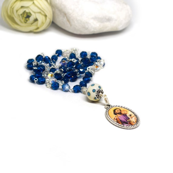 St Joseph Chaplet Rosary of Saint Joseph With Child Jesus - Etsy