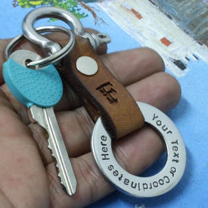 Personalized Leather Keychain for Men , Personalized Key Chain, Custom ...