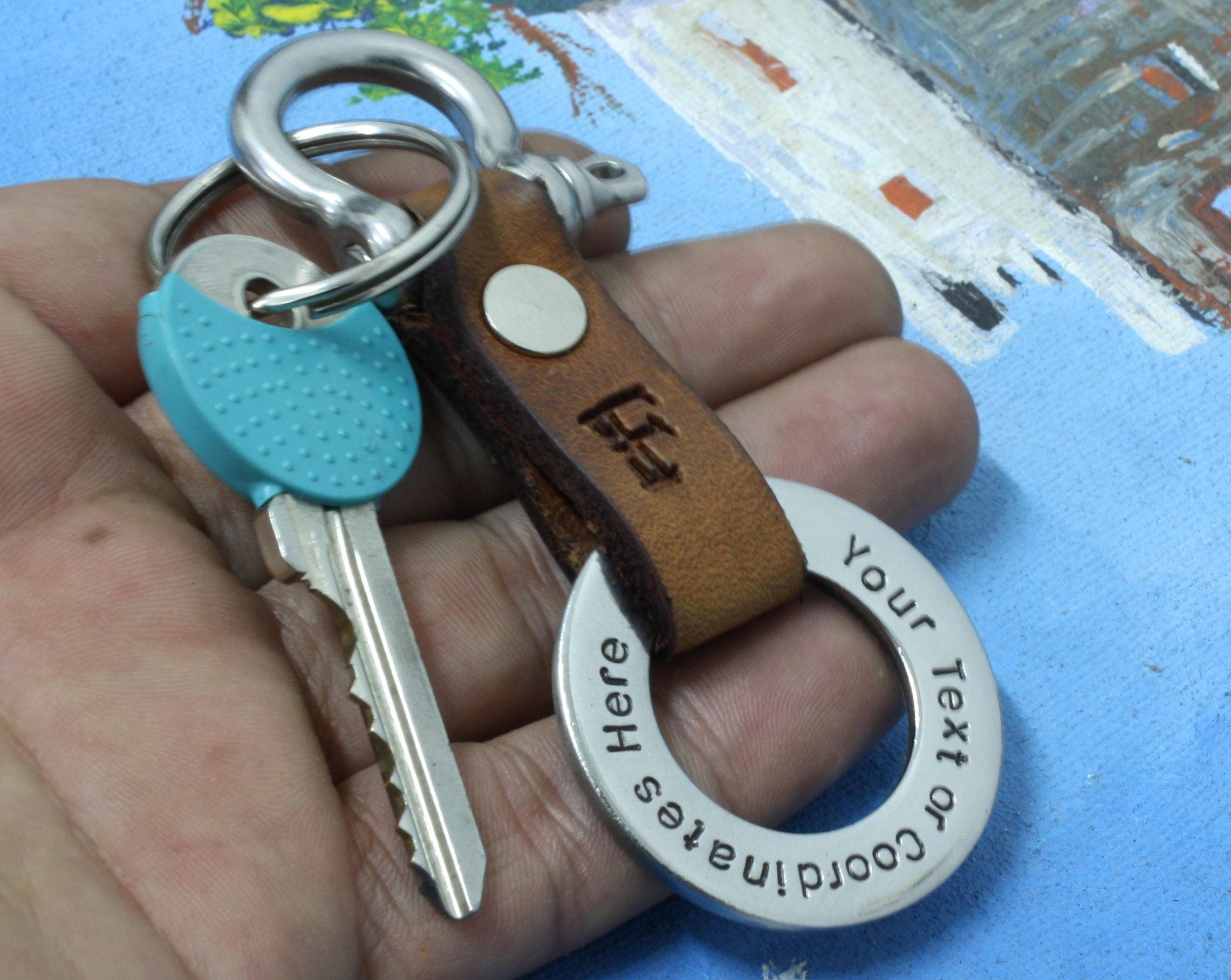 Personalized KeyChain for men Personalized Key Chain Custom | Etsy