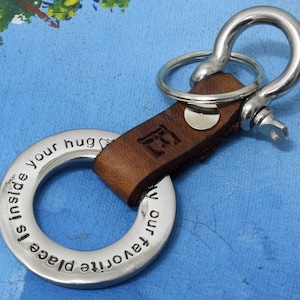 Personalized Leather Keychain for Men , Personalized Key Chain, Custom ...