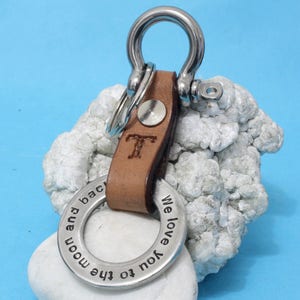 Personalized Leather Keychain for Men , Personalized Key Chain, Custom ...