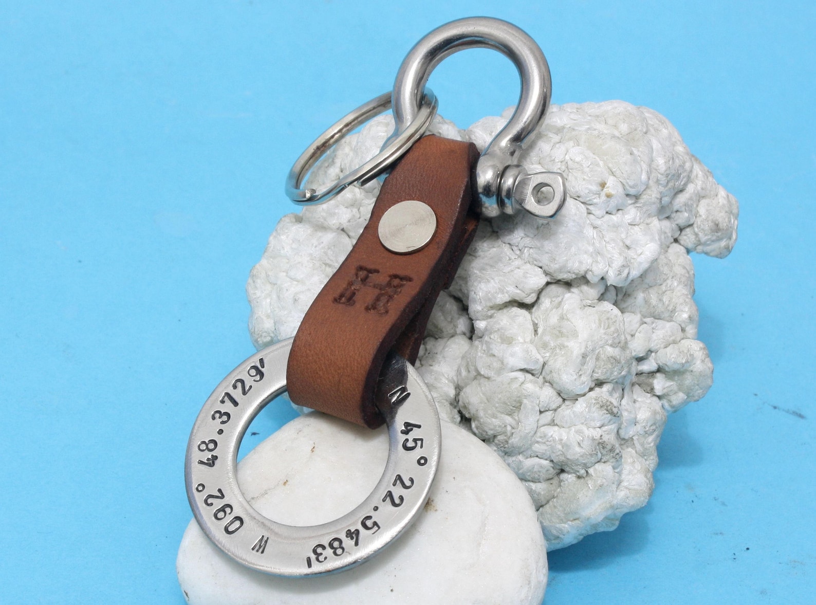 Personalized Leather Keychain for Men Personalized Key | Etsy