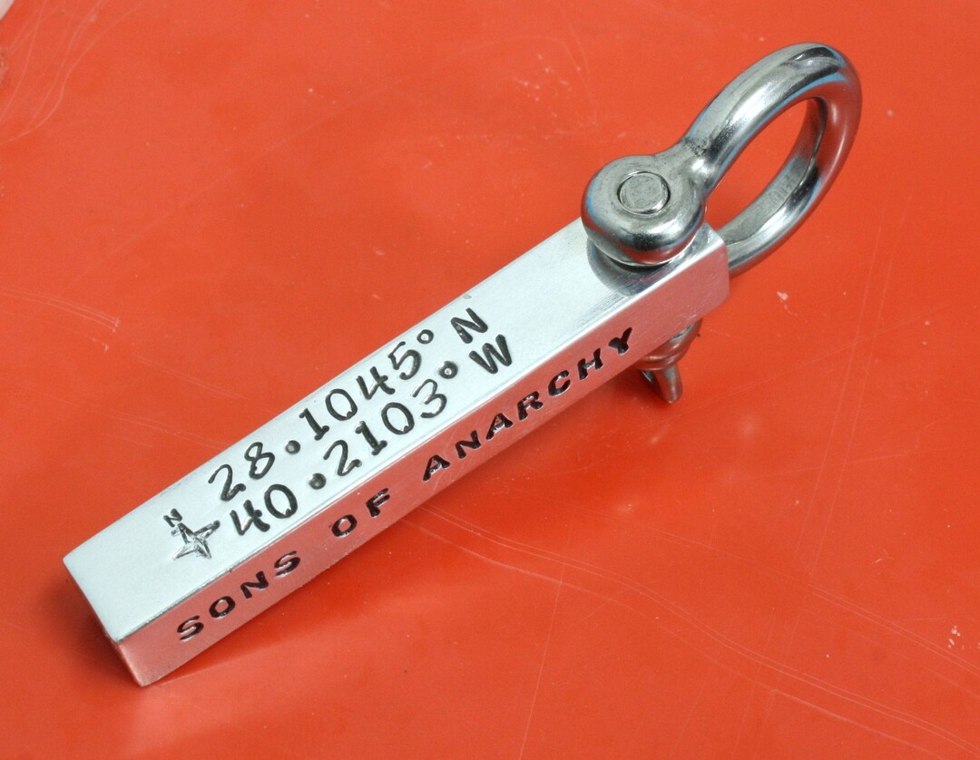 Custom Coordinates, Personalized Coordinate Keychain, Personalized Bar ...
