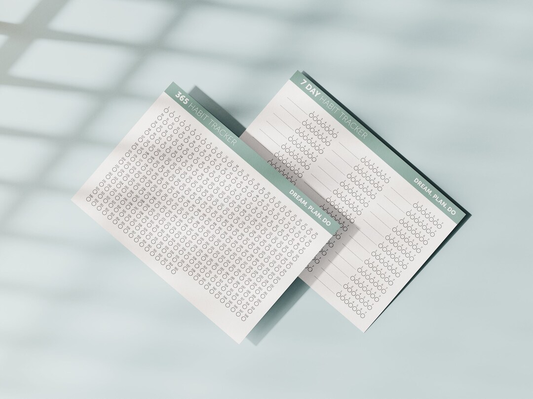 15 A5 Printed Habit Tracker Cards Flashcards for Keeping New Year ...