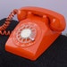 Vintage Retro 1970s Orange Rotary Telephone - Near Mint Original ...
