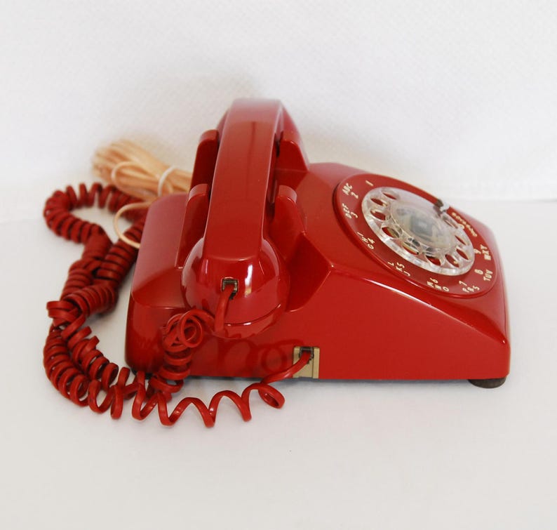 Vintage Retro Red Western Electric Model 500 Rotary Telephone ...