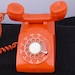 Vintage Retro 1970s Orange Rotary Telephone - Near Mint Original ...