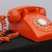 Vintage Retro 1970s Orange Rotary Telephone - Near Mint Original ...