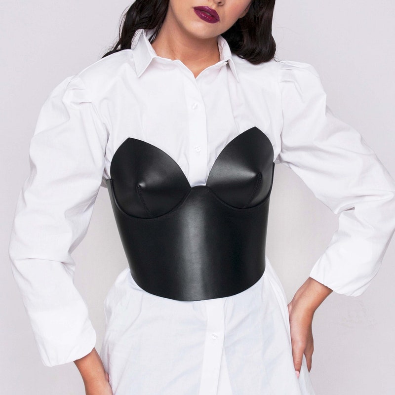 Leather Bustier - Etsy