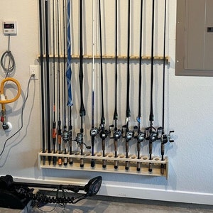 Fishing Rod Holder, Large 22 Pole Rack, Compact, Versatile, Organized ...