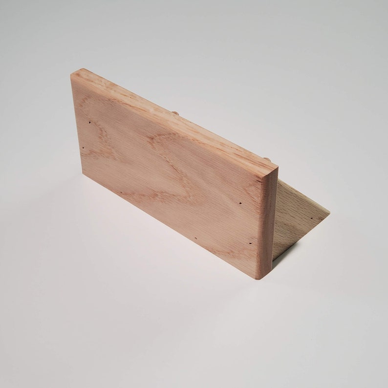 8 Inch Key Holder Shelf With Pegs Unfinished Red Oak Wood - Etsy