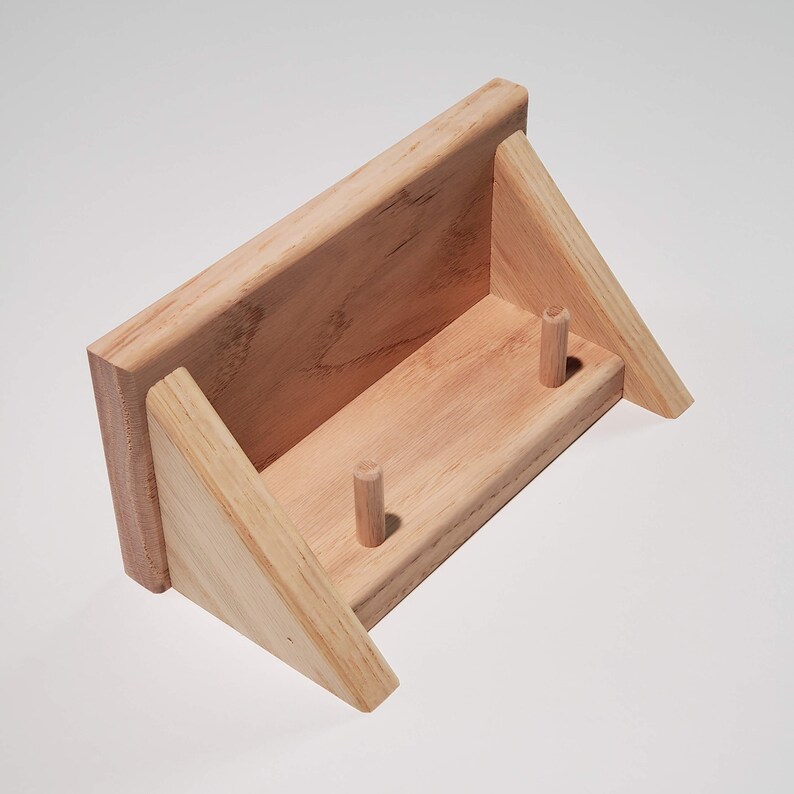 8 Inch Key Holder Shelf With Pegs Unfinished Red Oak Wood - Etsy