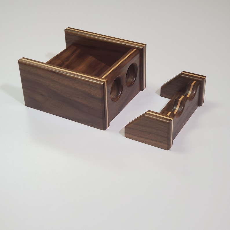 Fishing Rod Rack Walnut With Maple Inlay Gift for Fisherman | Etsy