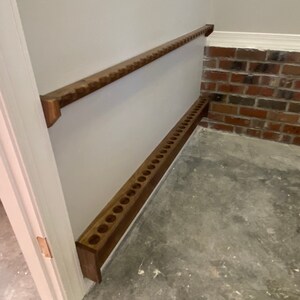 Vertical Fishing Rod Rack, Solid Walnut Wood Pole Holder, Lodge Decor ...