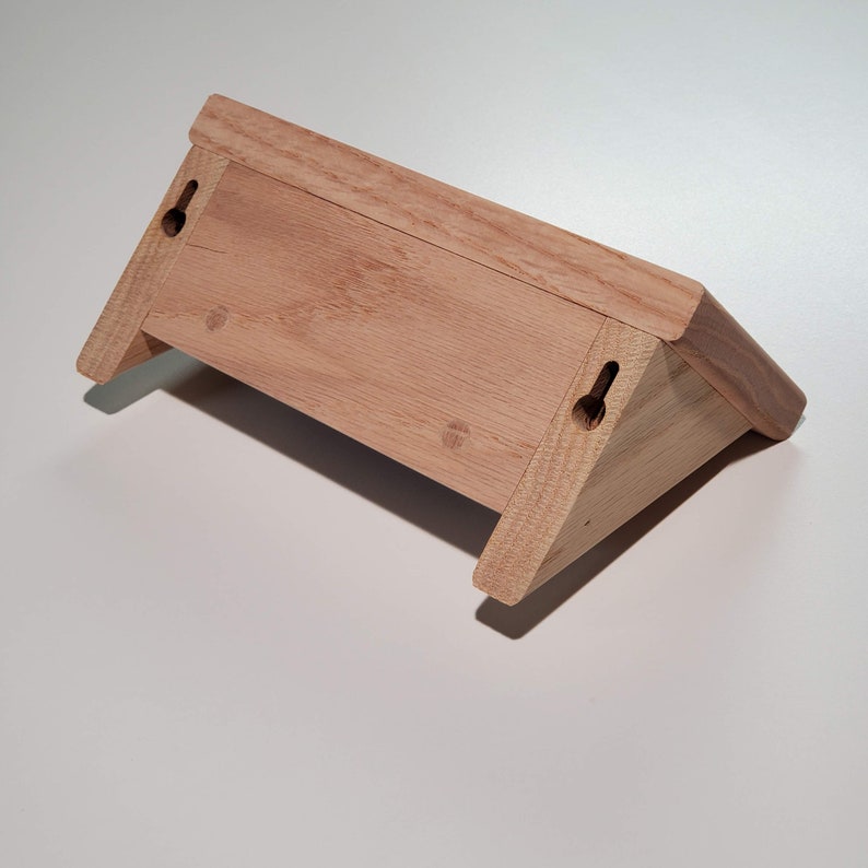 8 Inch Key Holder Shelf With Pegs Unfinished Red Oak Wood - Etsy