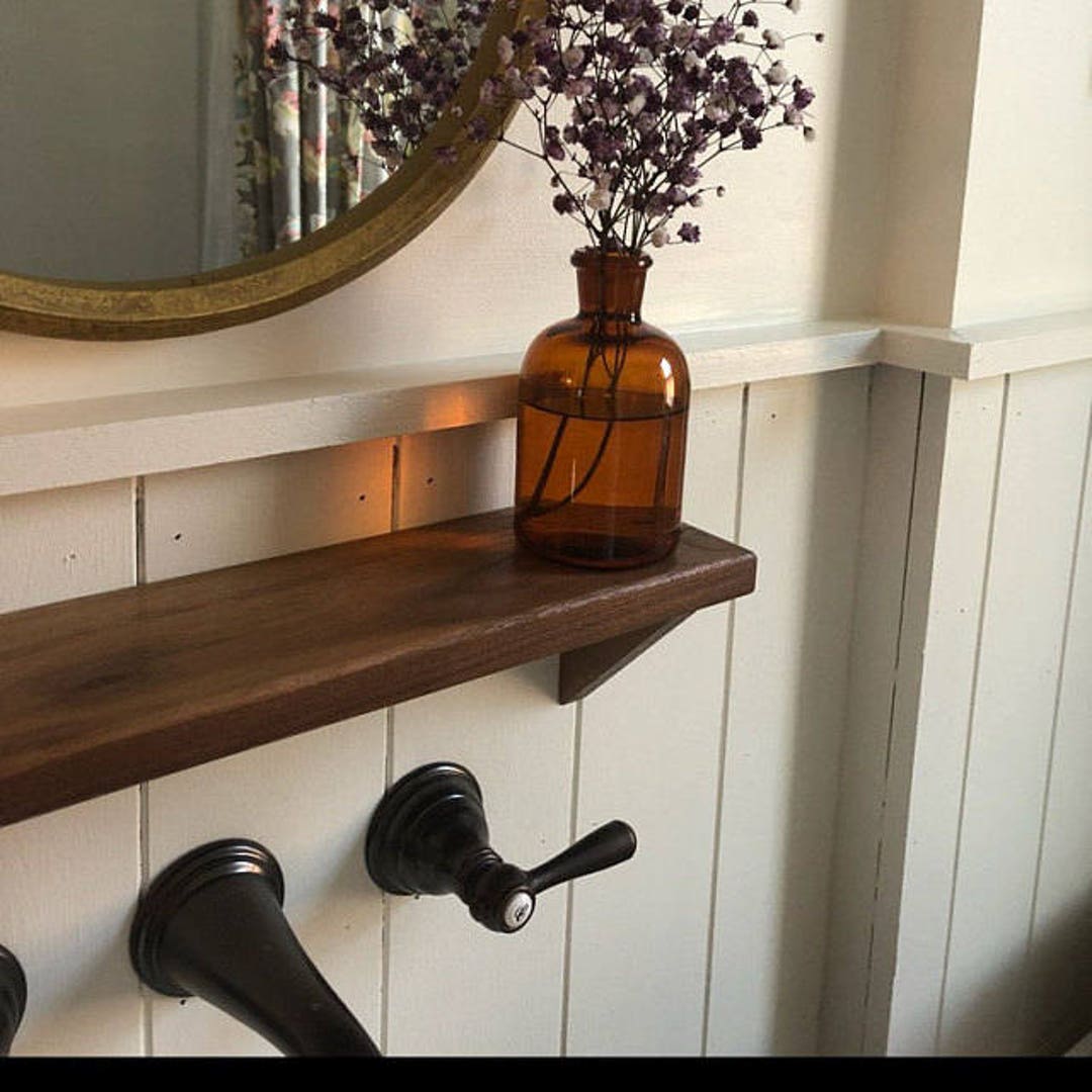 Solid Walnut Wood Shelf, Elegant Home Decor, Exquisite Quality Wall ...